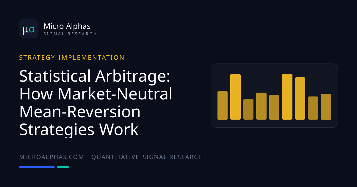 Statistical Arbitrage: How Market-Neutral Mean-Reversion Strategies ...